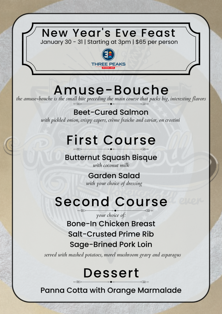 NYE Dinner Menu - Spokane Tribe Casino